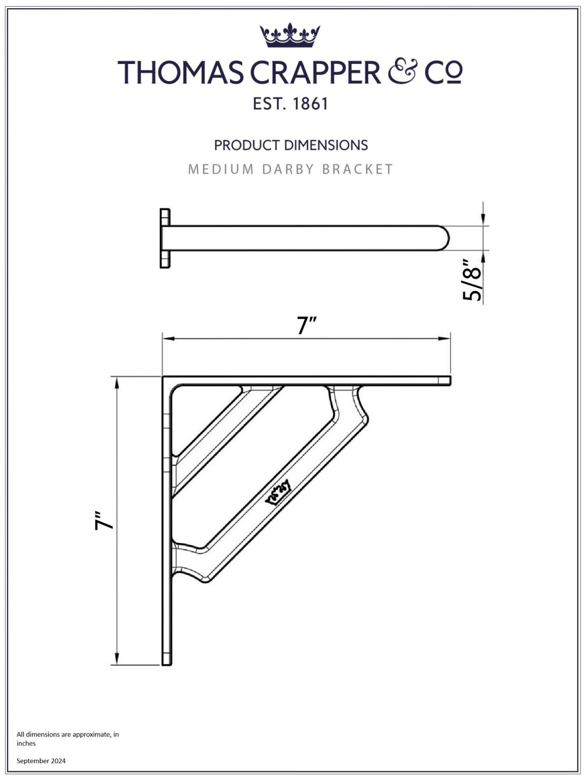 Medium Darby Bracket | Thomas Crapper & Co Ltd.